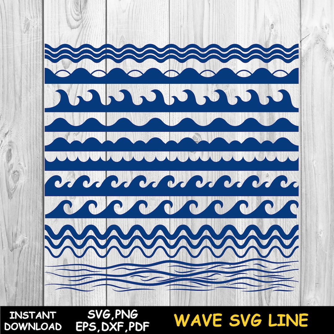 Wave Border Svg Wave Divider Svg Water Frame Svg Sea Svg Summer Svg ...