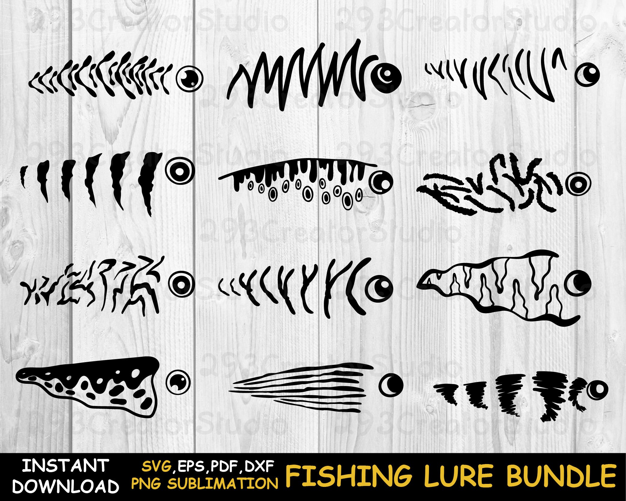 Fishing Lure Svg Bundle, Fishing Lure Tumble PNG, Gift for Men and Dad ...
