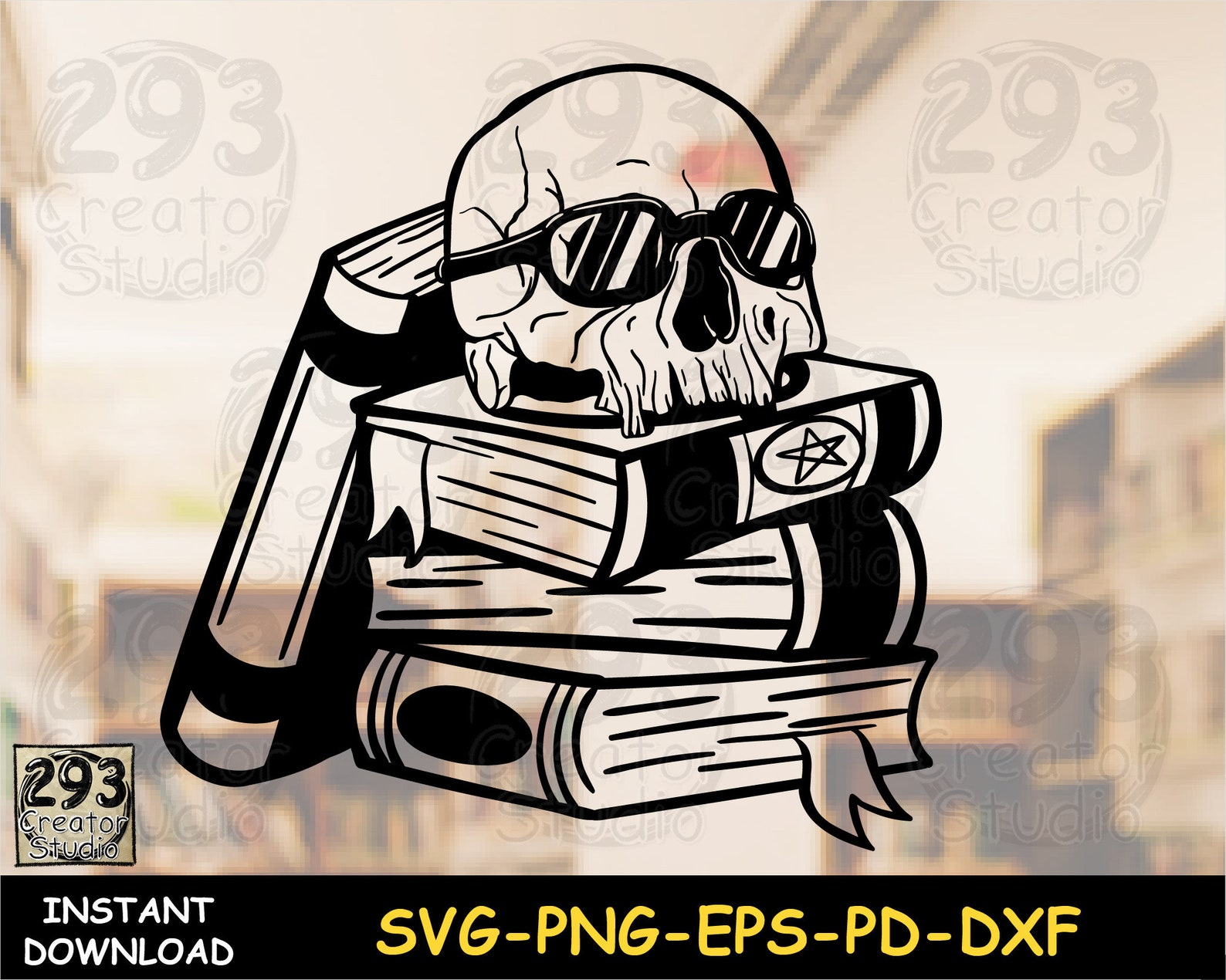 SVG File for Cuicut Funny Skull Reading Svg Book Nerd Svg - Etsy