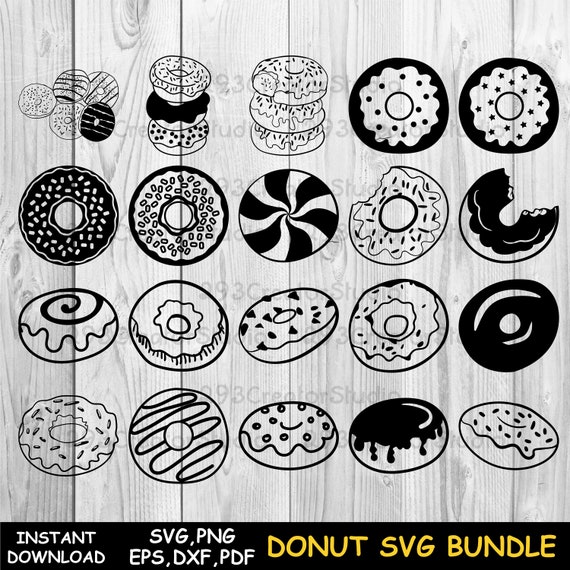 Donut Cupcake Toppers Doughnut SVG cut file cricut silhouette cameo ...