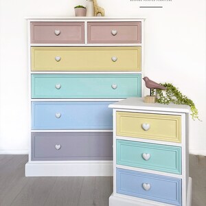 Rainbow Solid Pine Chest of Drawers, Custom Order - Etsy