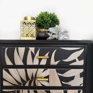 Black and Gold Bedside Drawers Nightstands Bedside Tables - Etsy