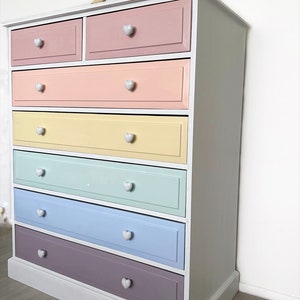 Rainbow Solid Pine Chest of Drawers, Custom Order - Etsy