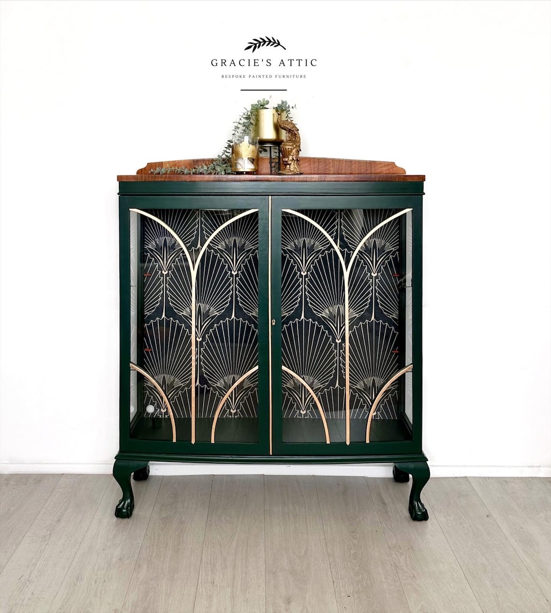 Vintage, Art Deco Glass Cabinet, Cocktail Cabinet, Display Unit, Custom ...