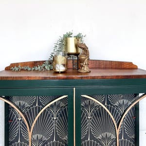 Vintage, Art Deco Glass Cabinet, Cocktail Cabinet, Display Unit, Custom ...