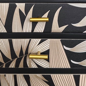 Black and Gold Bedside Drawers Nightstands Bedside Tables - Etsy