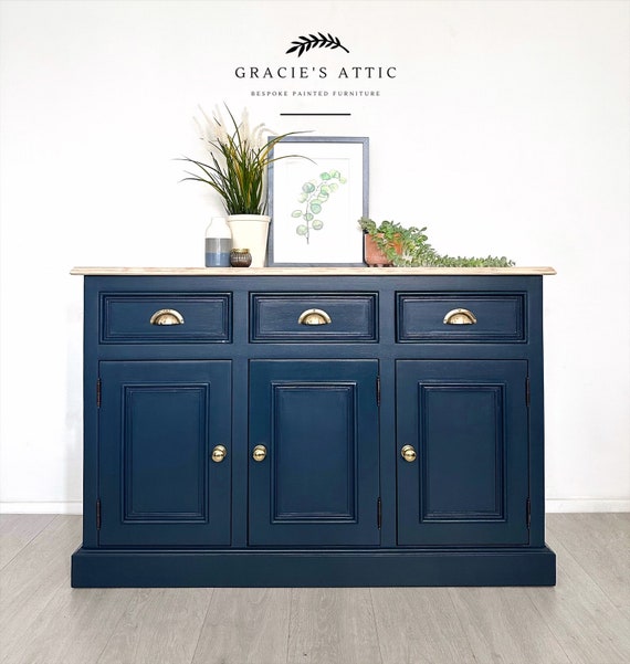 Navy blue credenza store