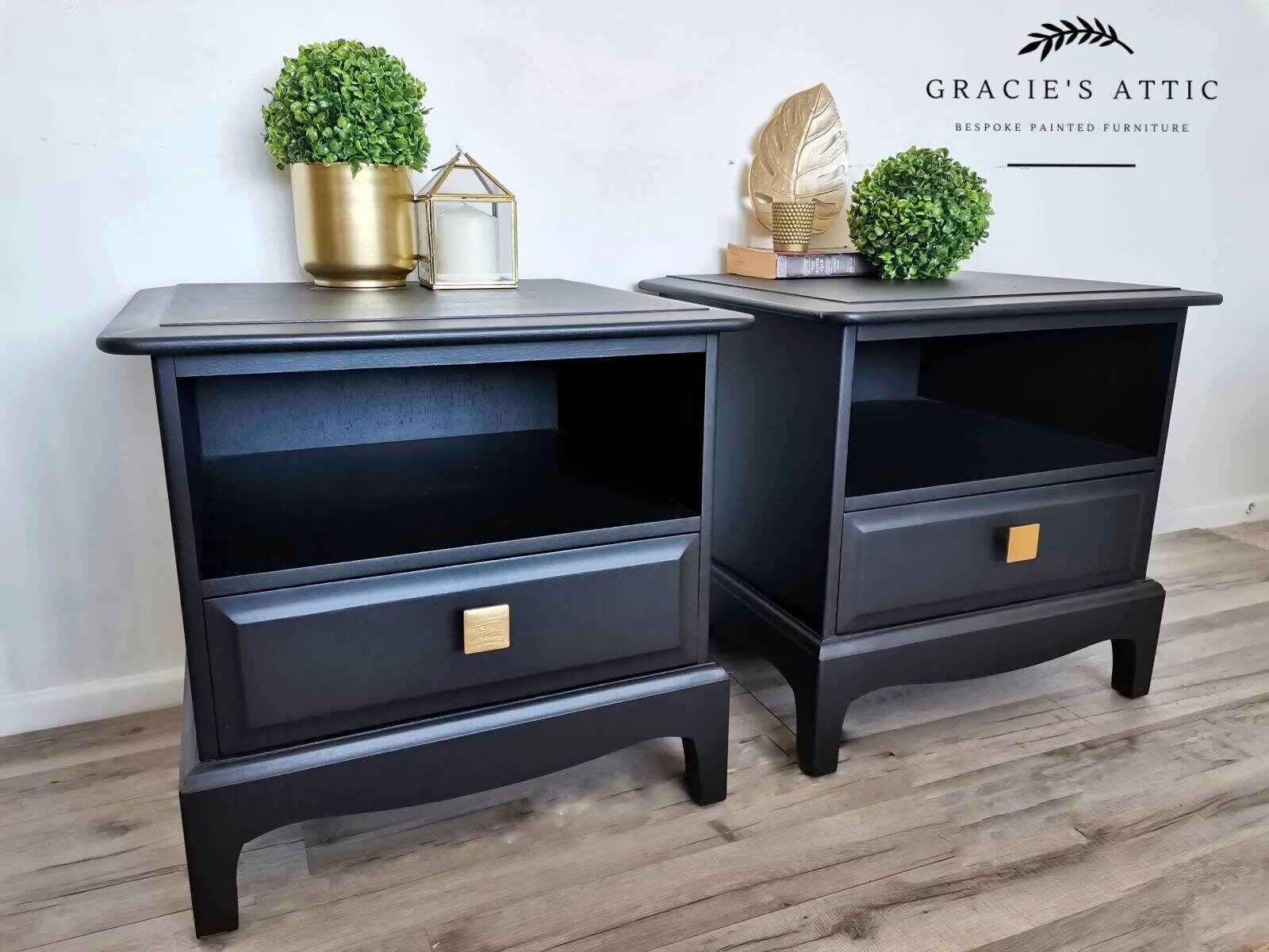 Stag Minstrel Bedside Tables in Black Bedroom Furniture - Etsy