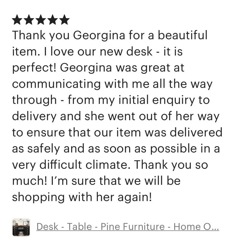 Solid Pine Black Desk: 6-drawer Home Office Dressing Table - Etsy Ireland