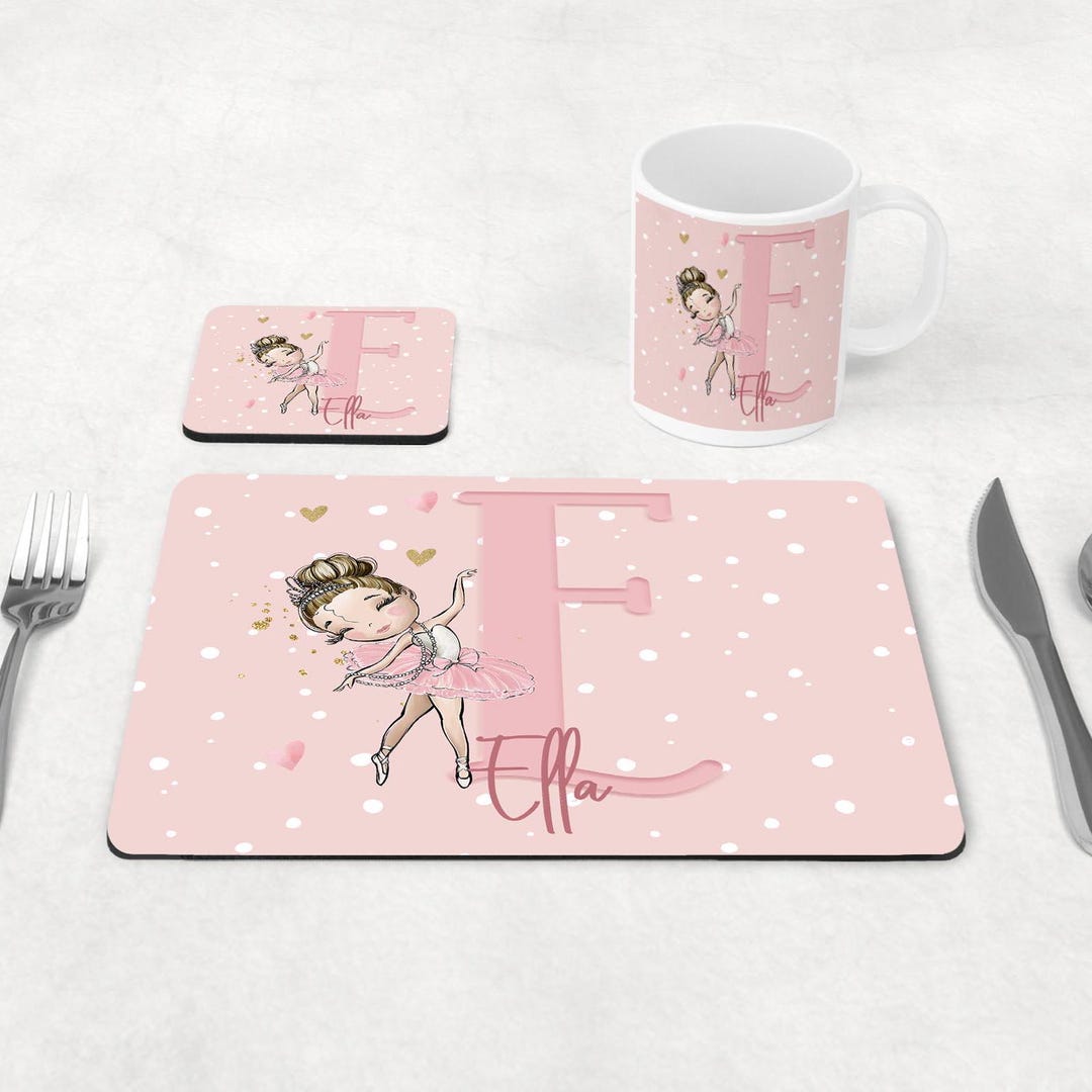 Personalised Ballerina Ballet Dinner Placemat Coaster Mug - Etsy