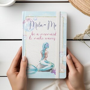 Personalised Luxury Leather Look Little Mermaid Notebook - Etsy