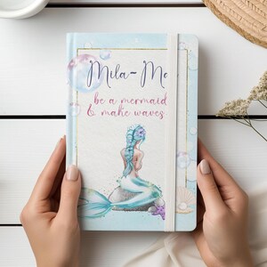 Personalised Luxury Leather Look Little Mermaid Notebook - Etsy