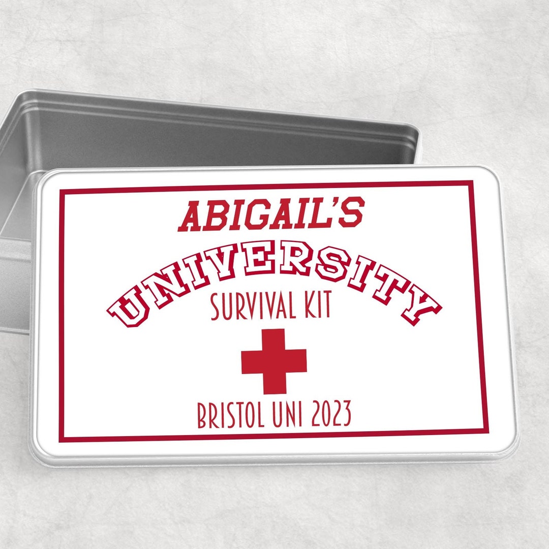 Personalised University Survival Kit Storage Tin - Etsy
