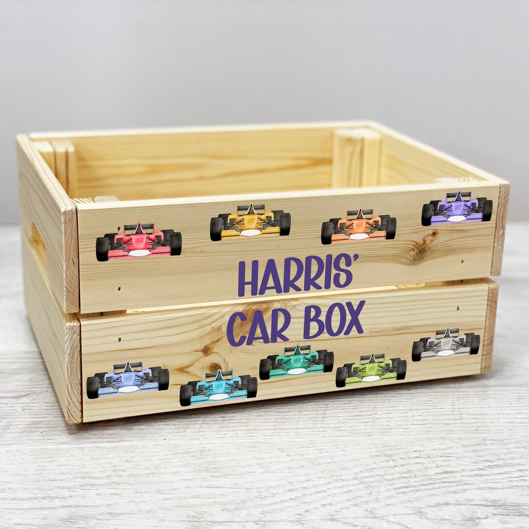 Personalised Toy Car Stackable Storage Crate - Etsy