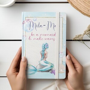 Personalised Luxury Leather Look Little Mermaid Notebook - Etsy