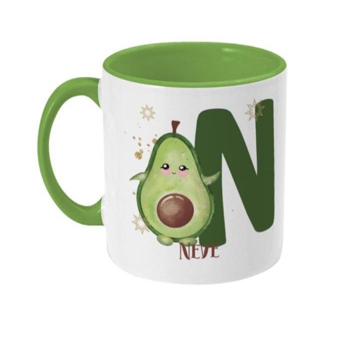Personalised Mug Avocado Name - Etsy UK