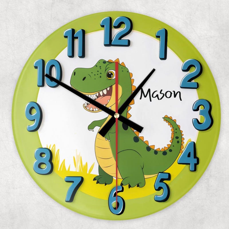 Dinosaur Wall Clock - Etsy