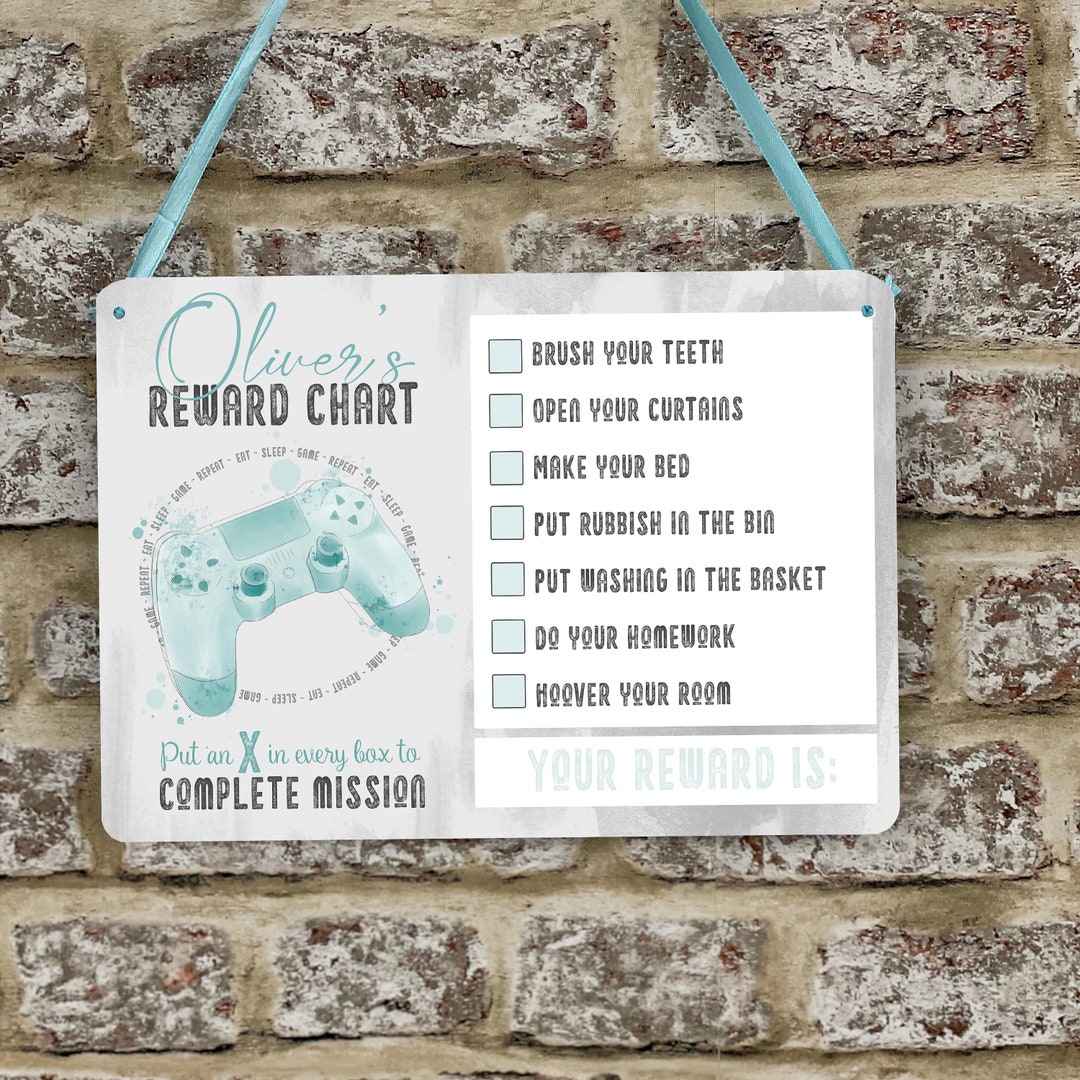 Personalised Gamer Reward Chart - Etsy