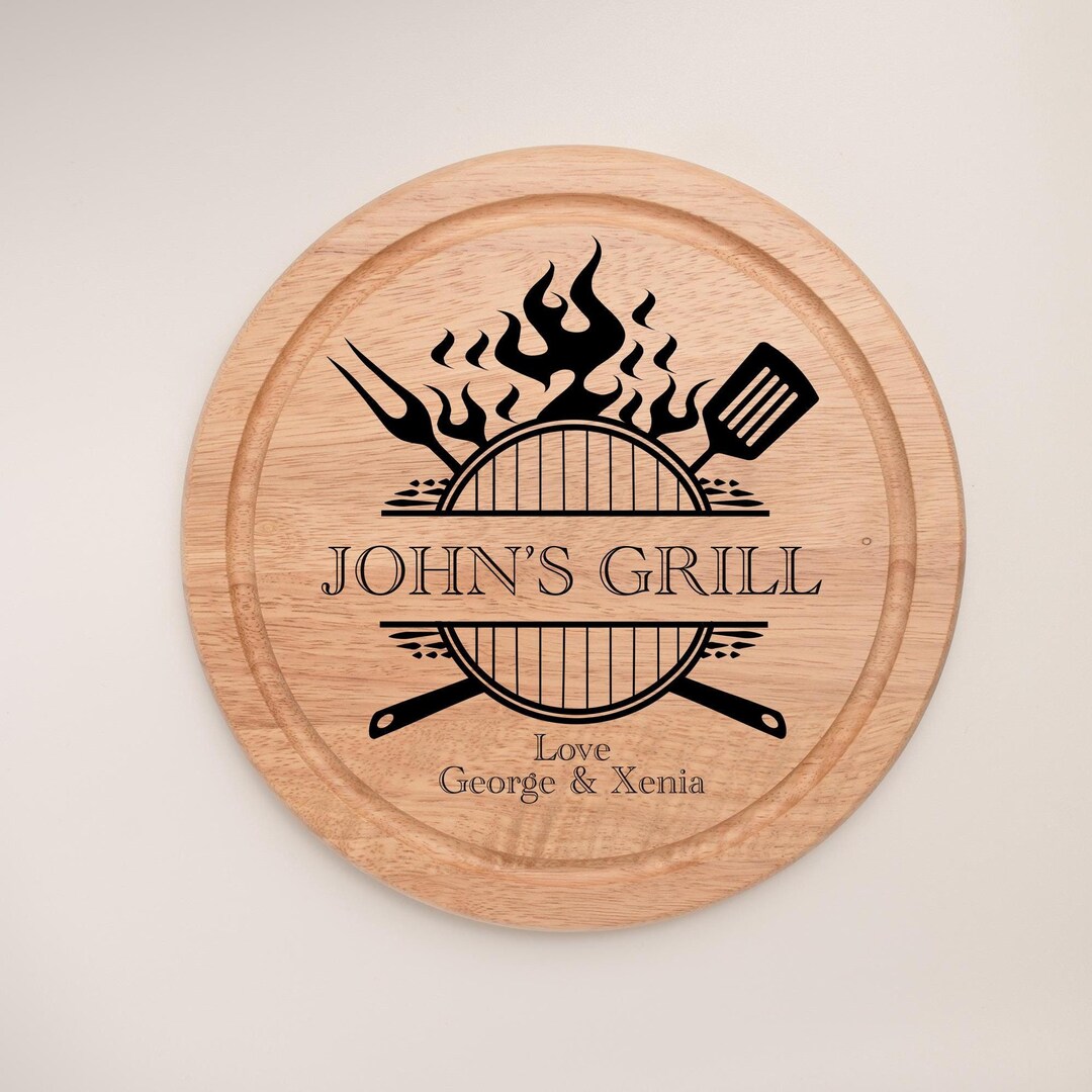 Personalised Wooden BBQ Grill Plate Treat Tray Board - Etsy