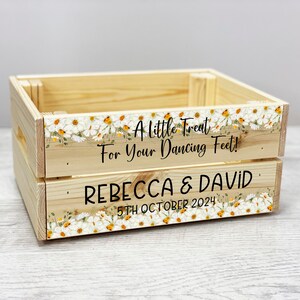 Personalised Wedding Summer Daisies Flip Flop Crate When Your Feet Are ...