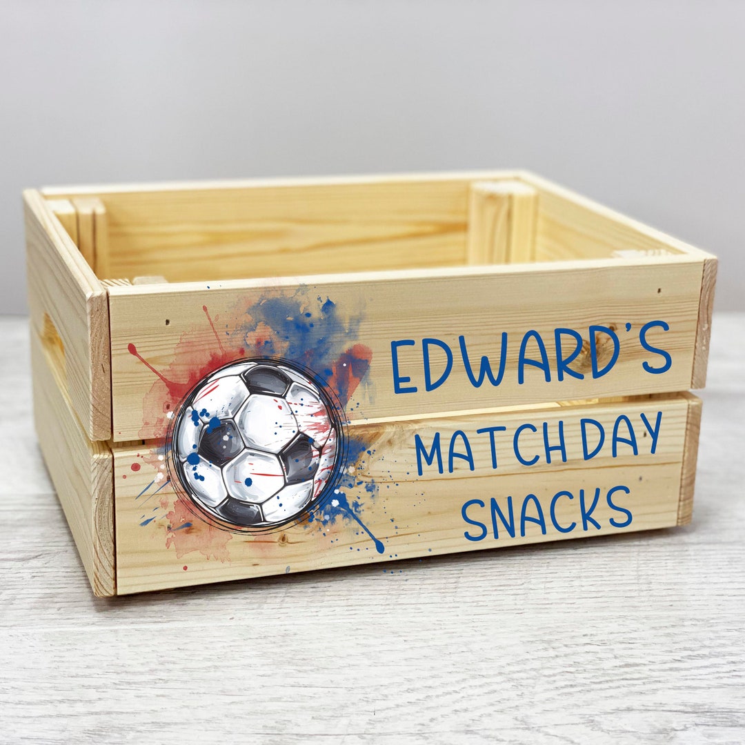 Personalised Football Match Day Snack Tray Crate - Etsy