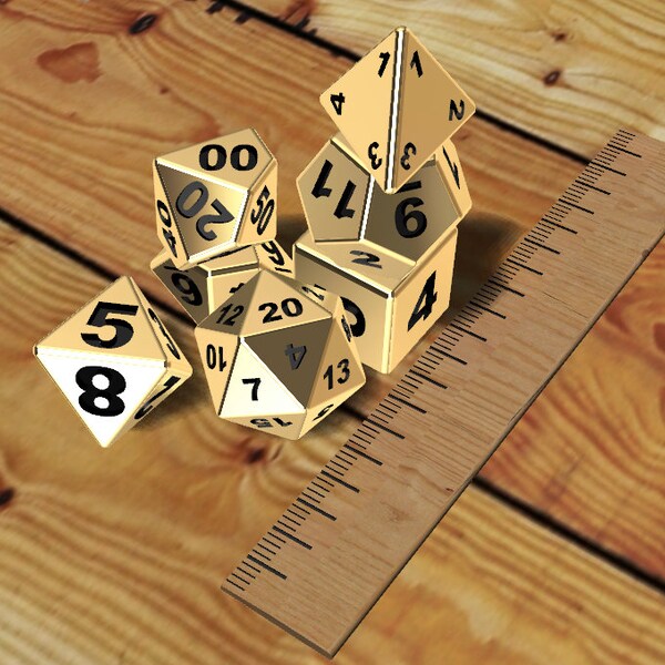 Gold Dice Set - Etsy