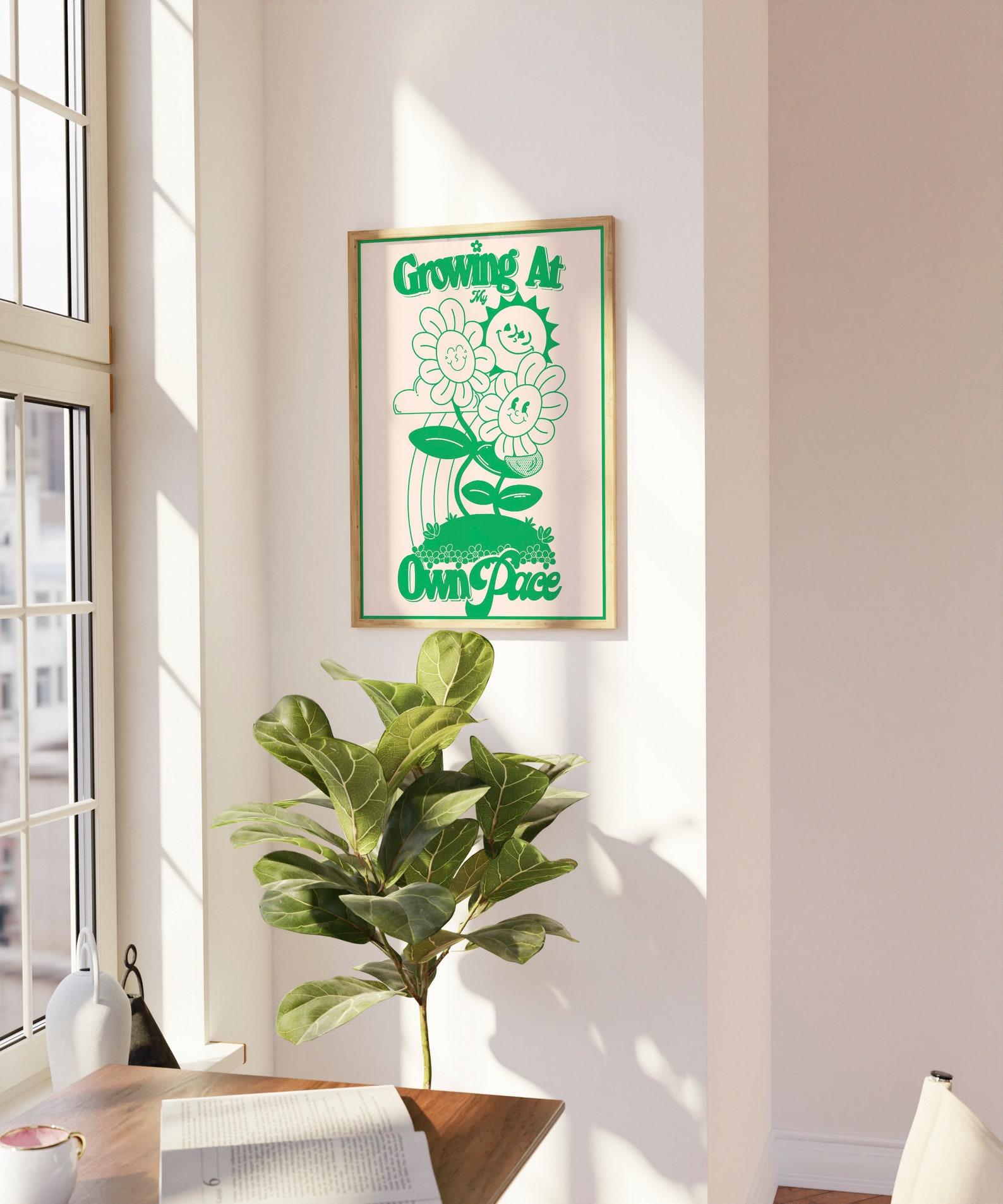 Growing at My Own Pace Poster Retro Self Love Positive Print - Etsy