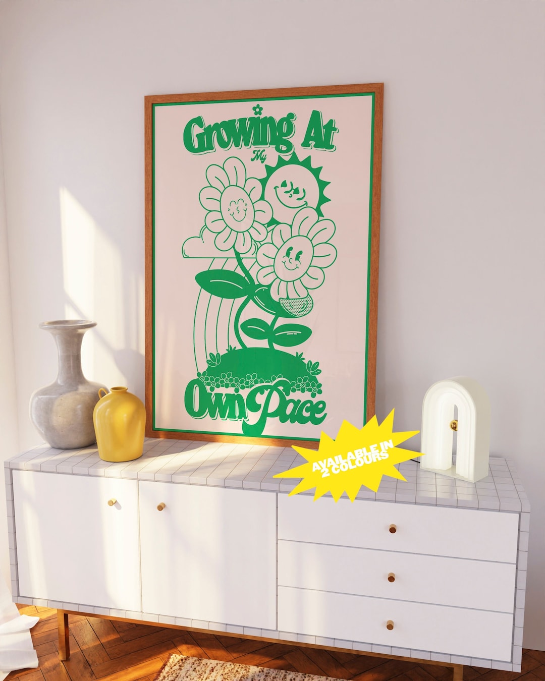 Growing at My Own Pace Poster Retro Self Love Positive Print - Etsy