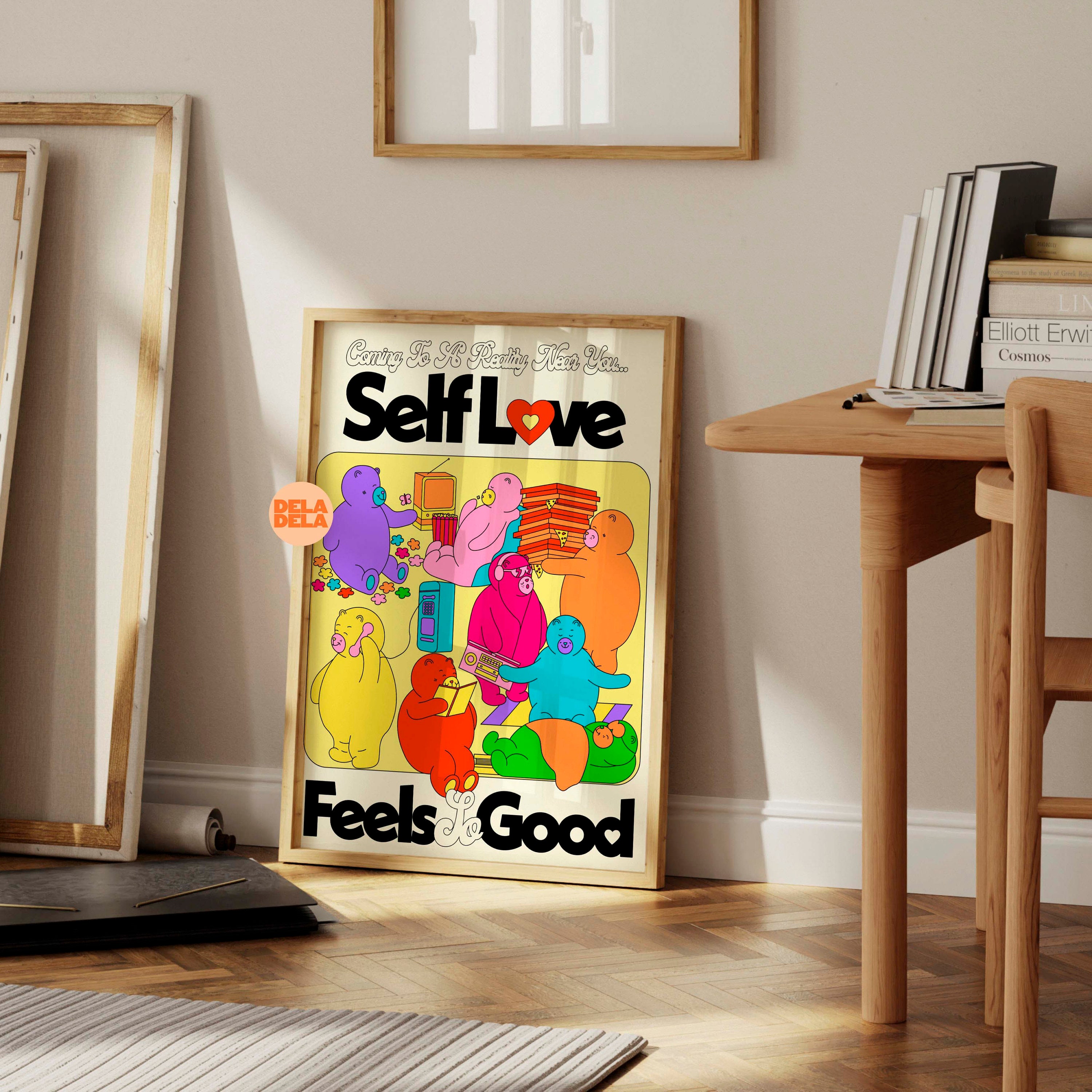 Self Love Feels so Good Poster Smiley Wavy College Print - Etsy