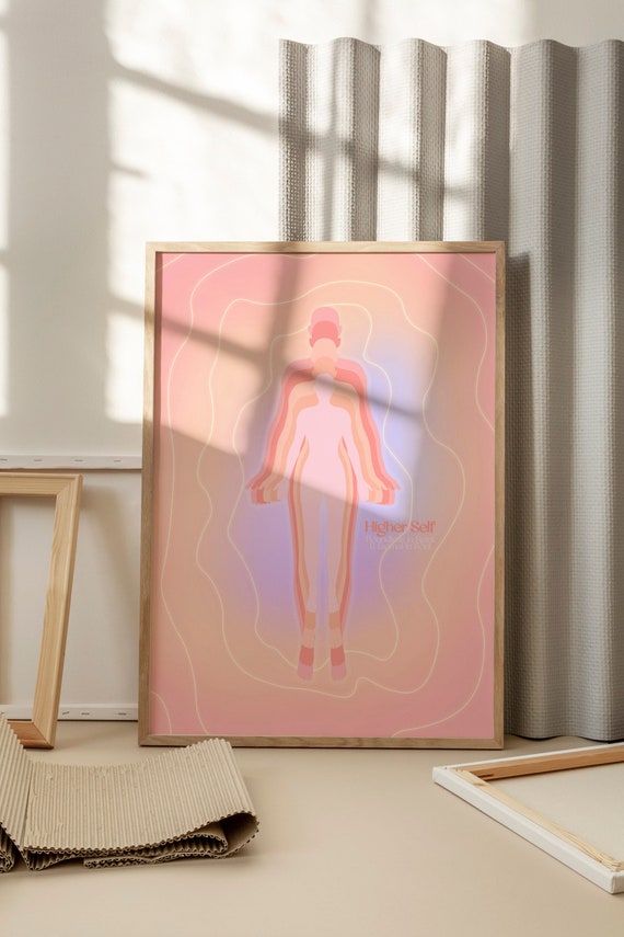 Higher Self Poster Balance of Mind Gradient Print 70's - Etsy