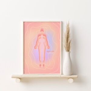 Higher Self Poster Balance of Mind Gradient Print 70's Self Love Decor ...