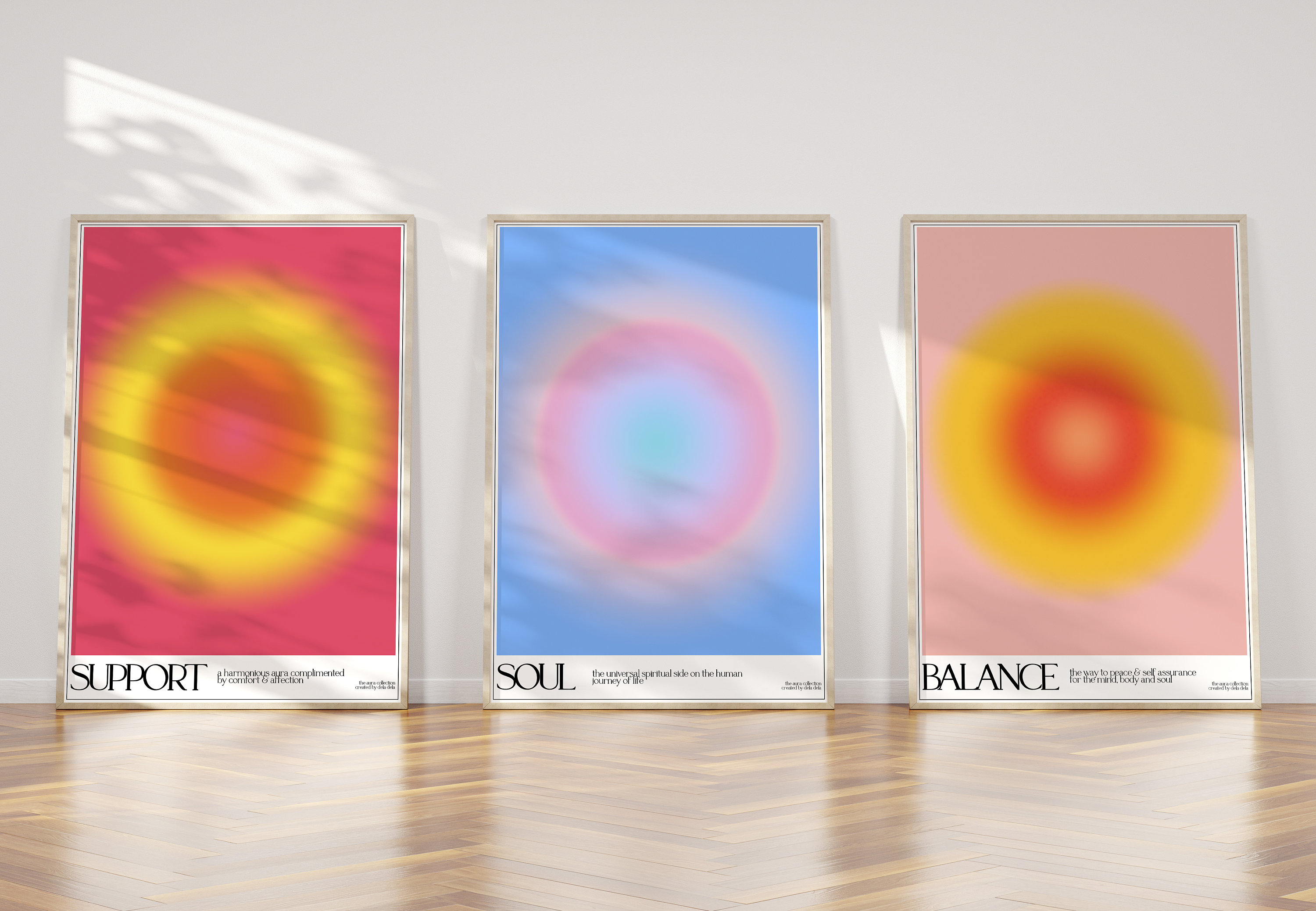 Positive Auras Set of 3 Posters Angel Numbers Gradient Print - Etsy UK
