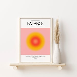 Balance Aura Poster Alignment Spiritual Print Angel Numbers Yoga ...