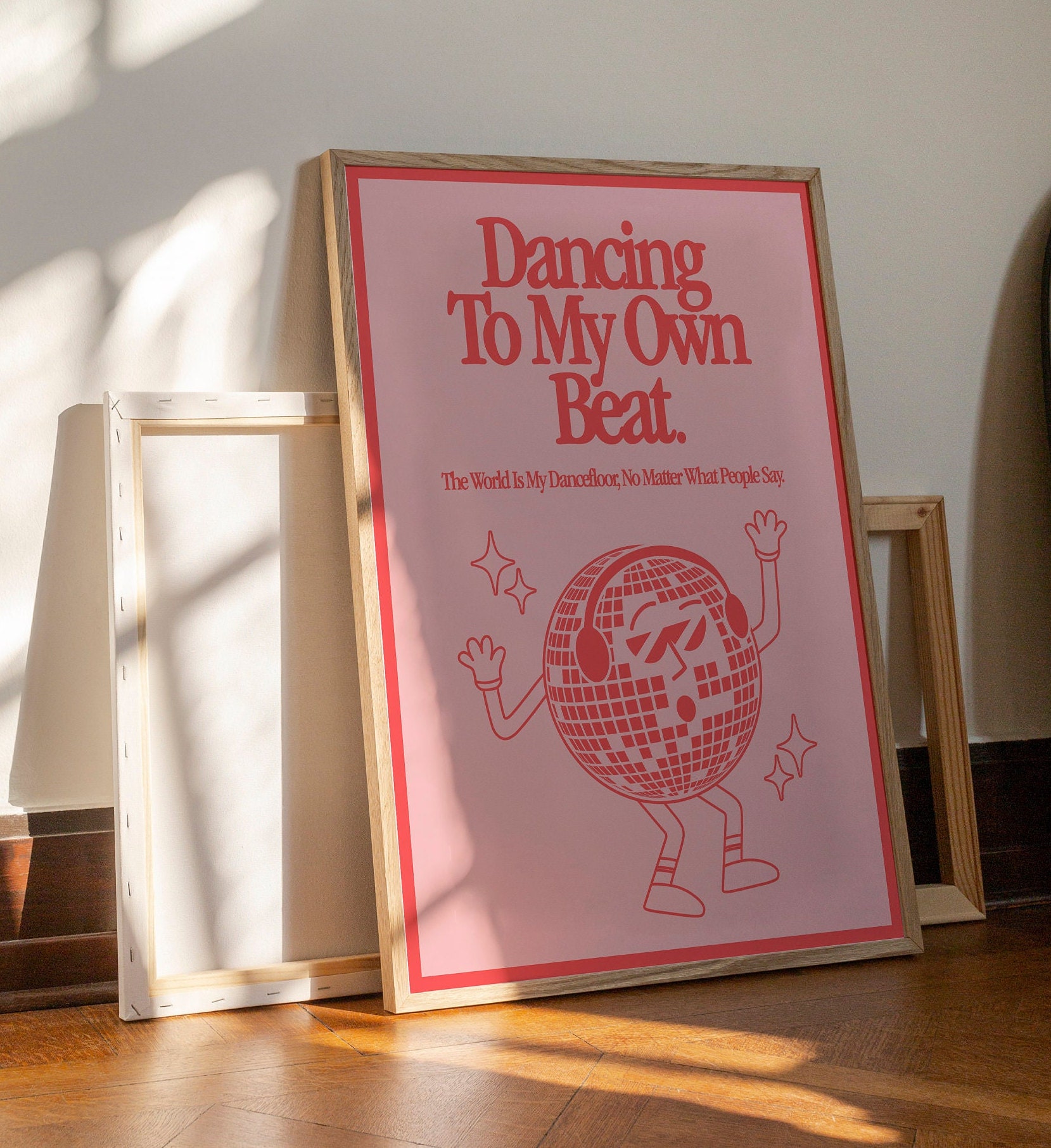 Dancing to My Own Beat Poster Mindful Retro Quote Print | Etsy UK
