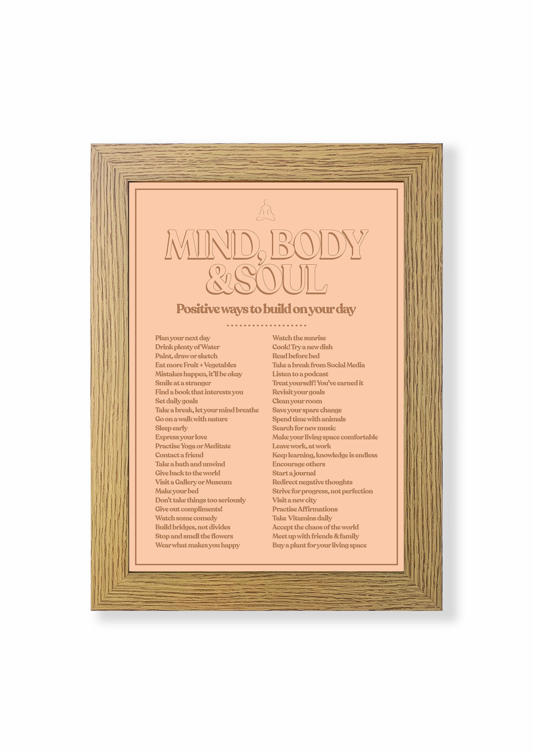 Mind Body & Soul Poster Positive Self Love Print - Etsy UK