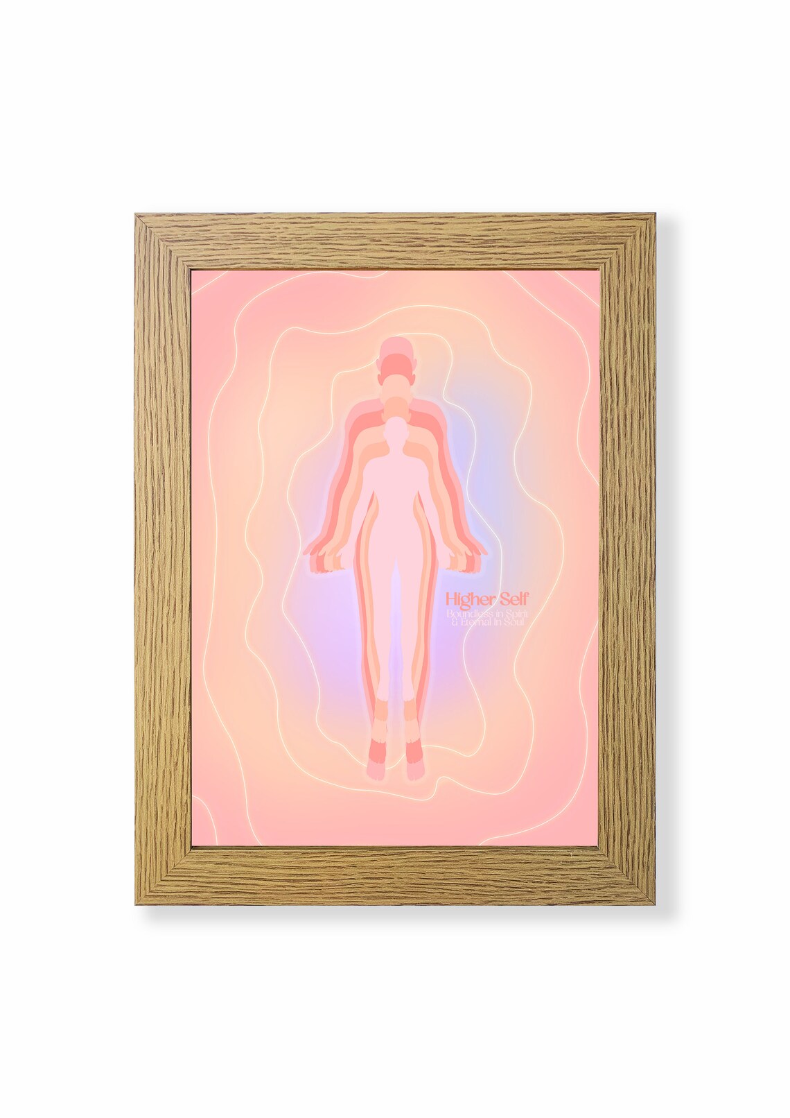 Higher Self Poster Balance of Mind Gradient Print 70's - Etsy