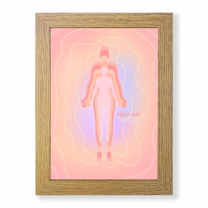 Higher Self Poster Balance of Mind Gradient Print 70's Self Love Decor ...