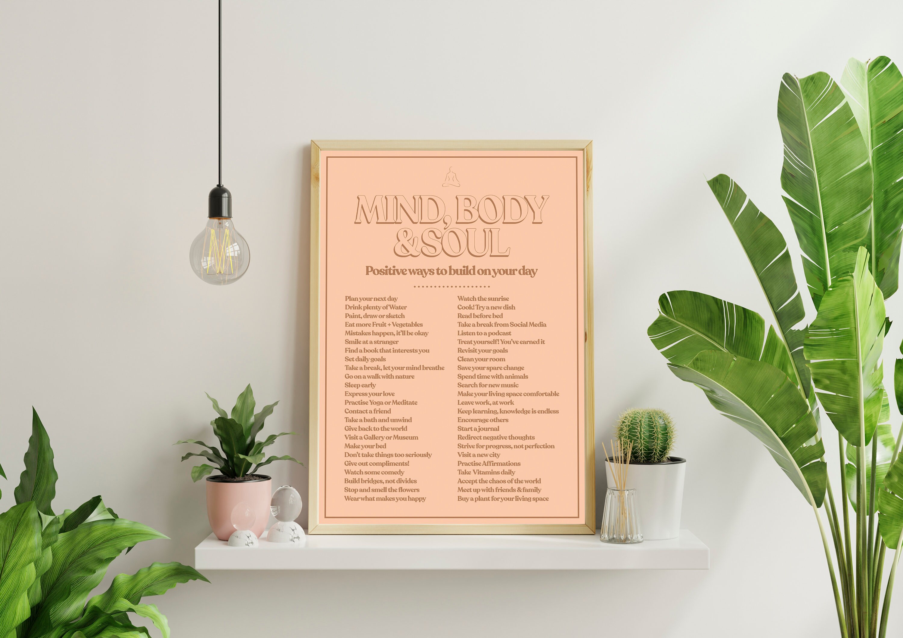 Mind Body & Soul Poster Positive Self Love Print - Etsy UK