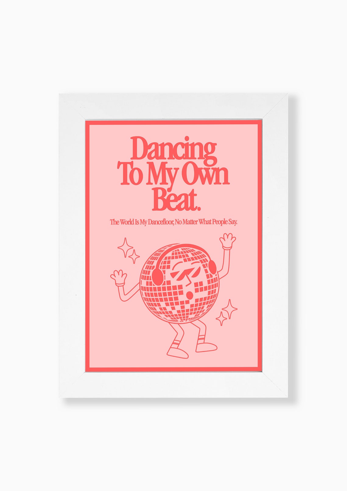 Dancing to My Own Beat Poster Mindful Retro Quote Print | Etsy UK