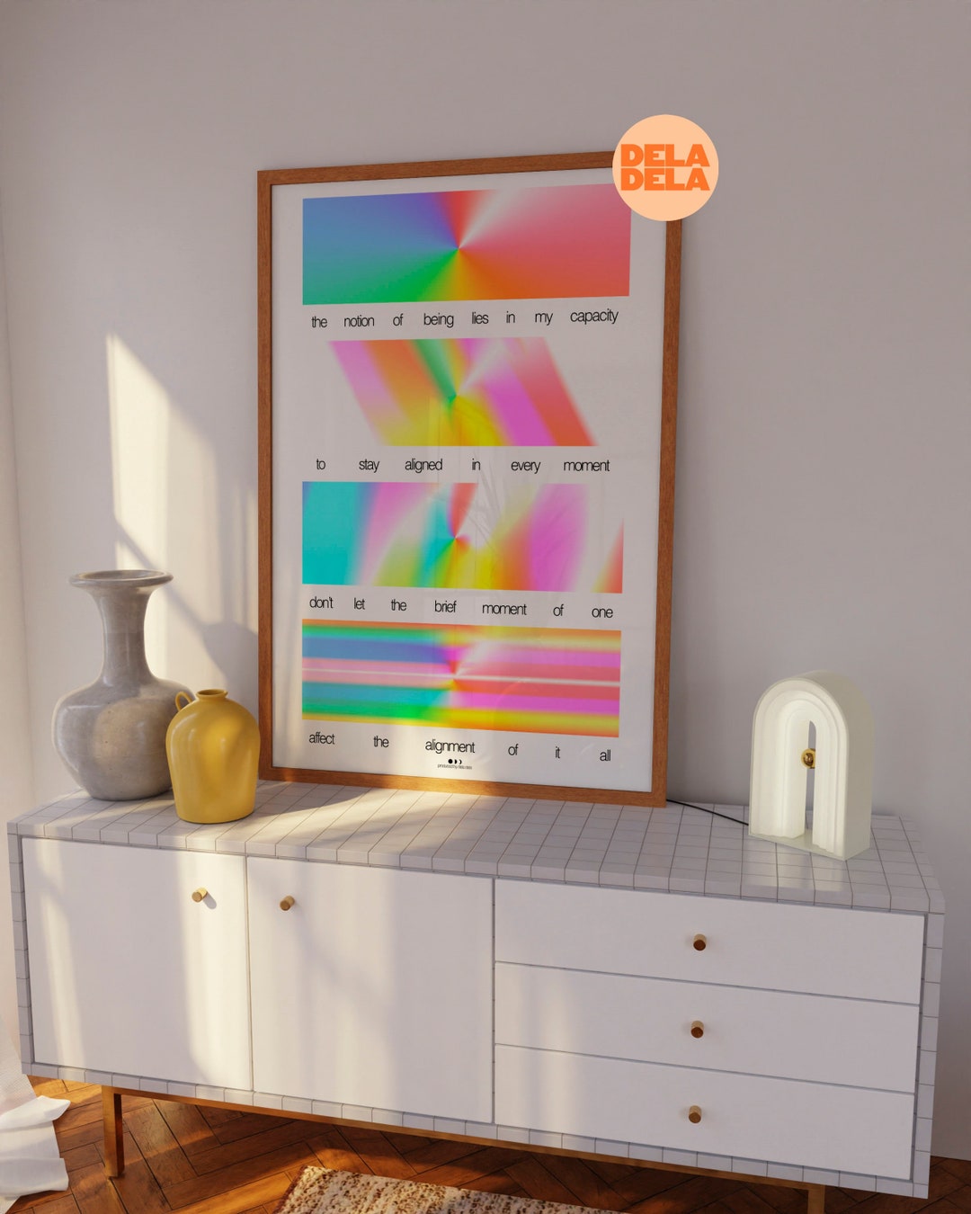 Alignment of It All Poster Psychedelic Gradient Print Retro Peace ...