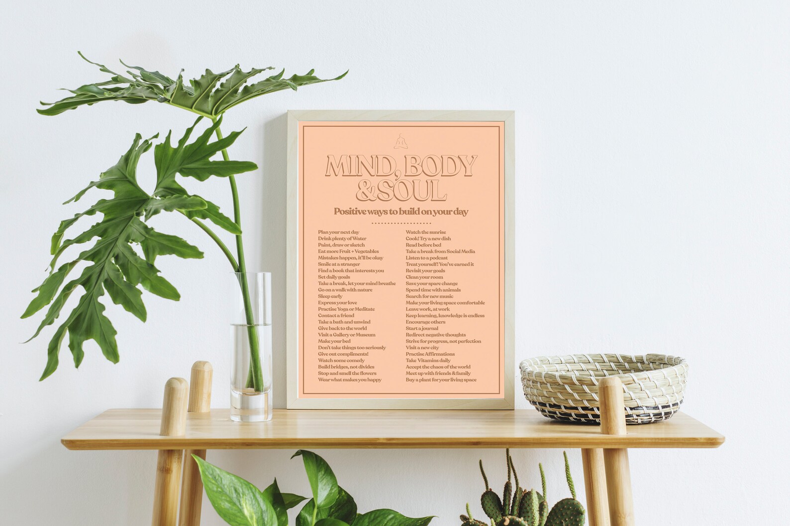 Mind Body & Soul Poster Positive Self Love Print - Etsy UK