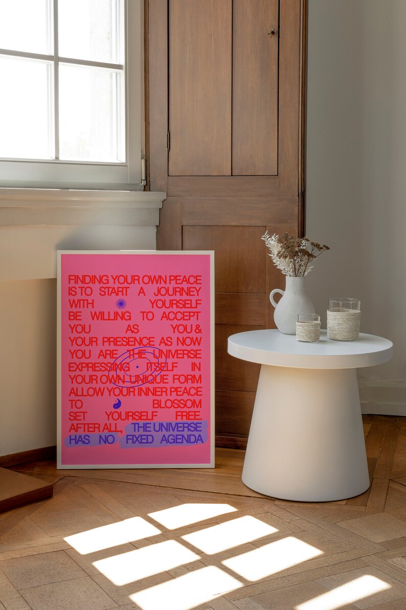 Find Your Own Peace Poster Typography Spiritual Print - Etsy