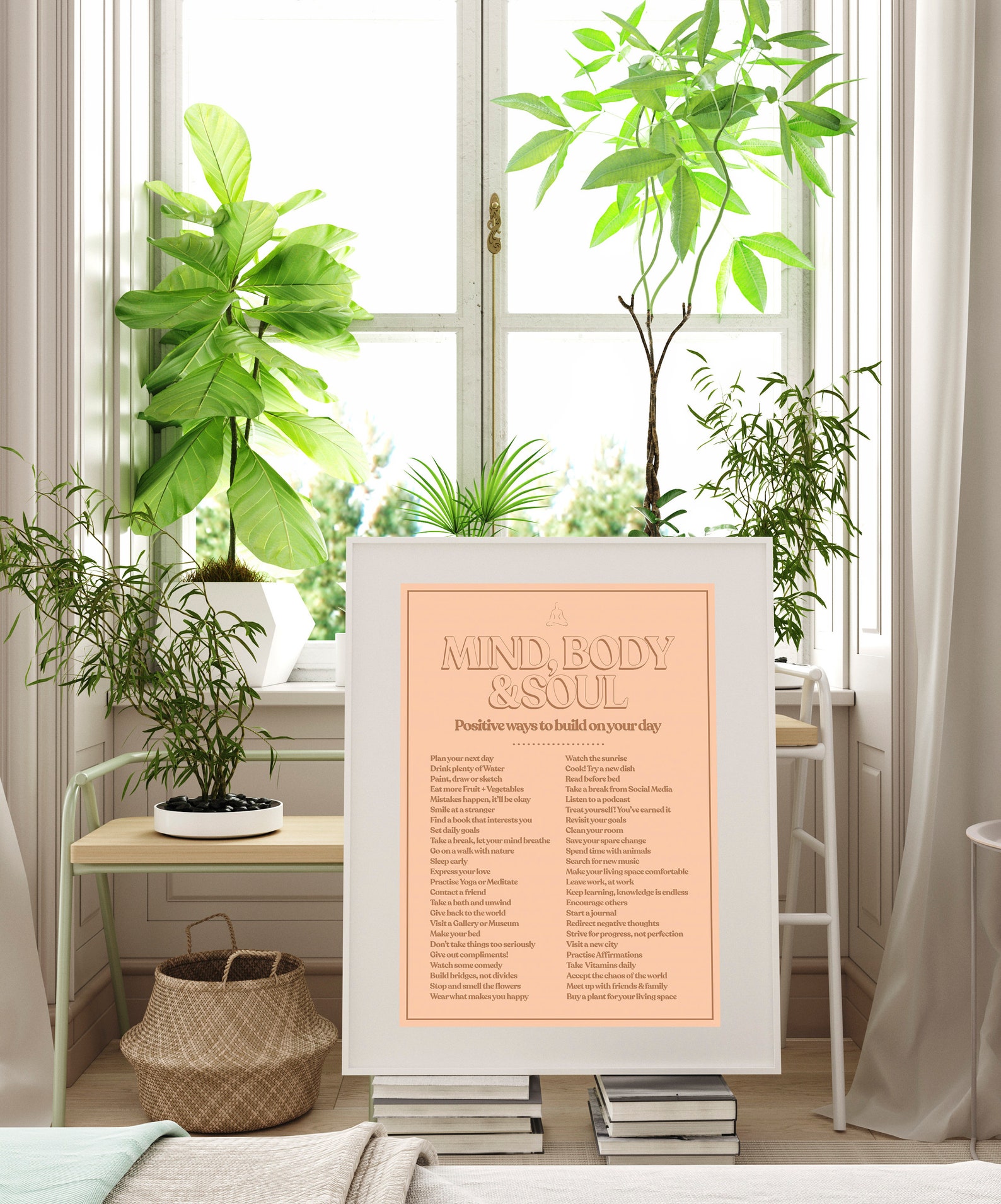 Mind Body & Soul Poster Positive Self Love Print - Etsy UK