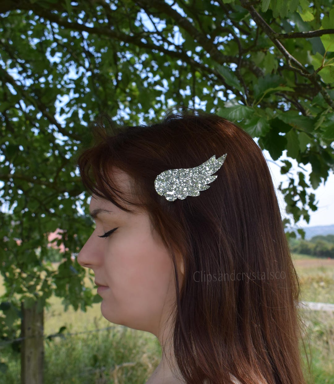 Angel Wing Hair Clips, Vintage Retro Sparkly Hair Accessory Rock Chick ...