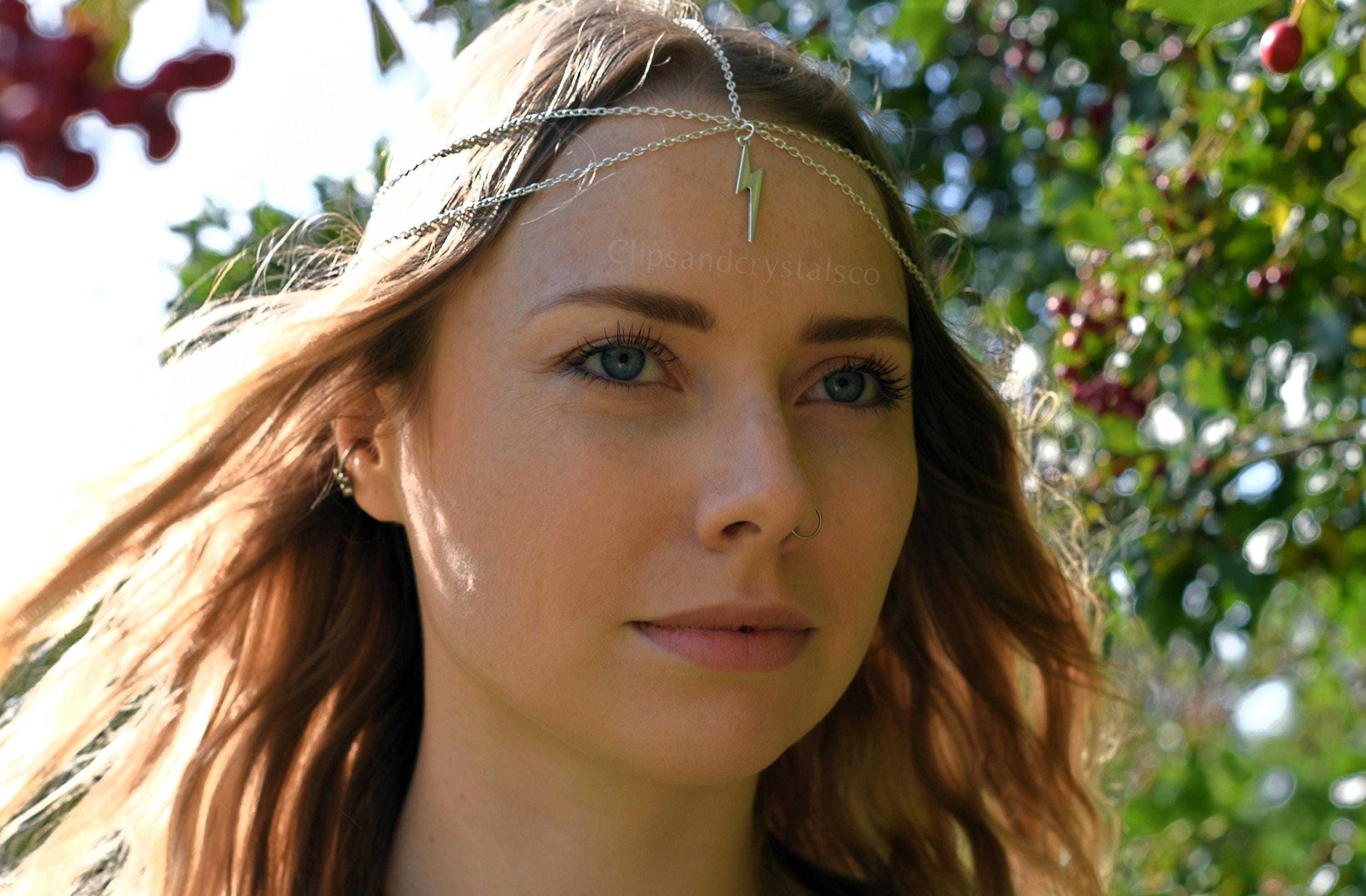 Lightning Bolt Headpiece, Cosplay Fantasy Queen Superhero Girl Goddess ...