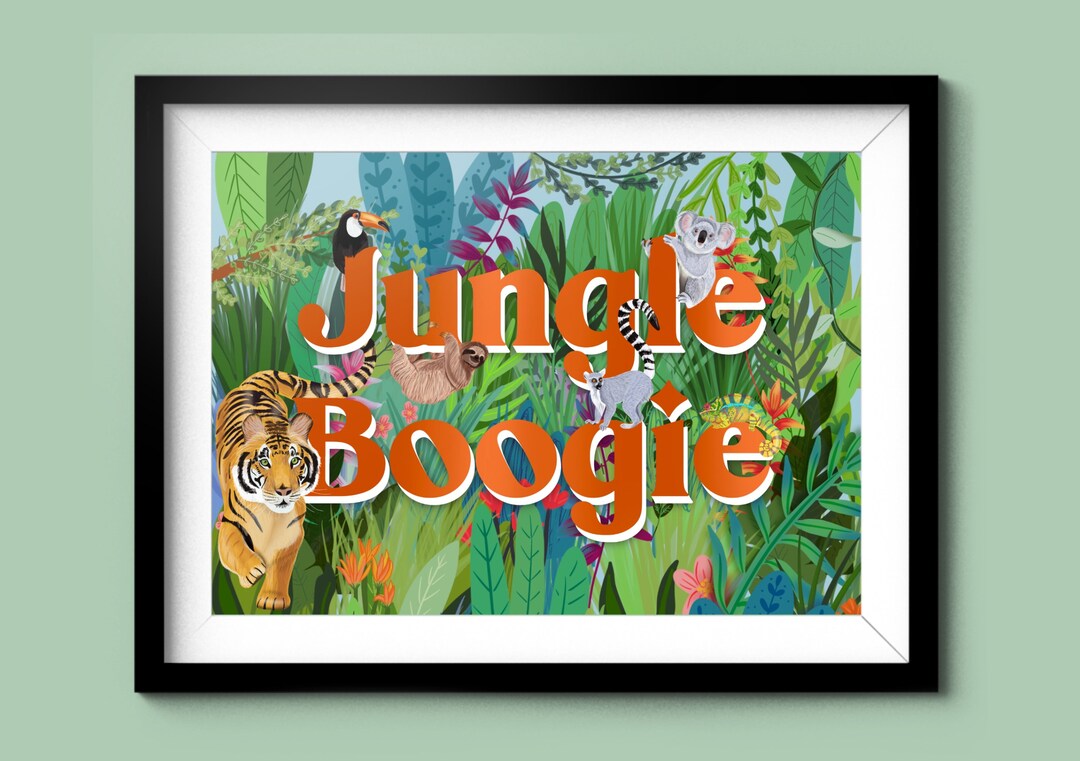 Jungle Boogie Print / Jungle / Rainforest / Tropical / Animals ...