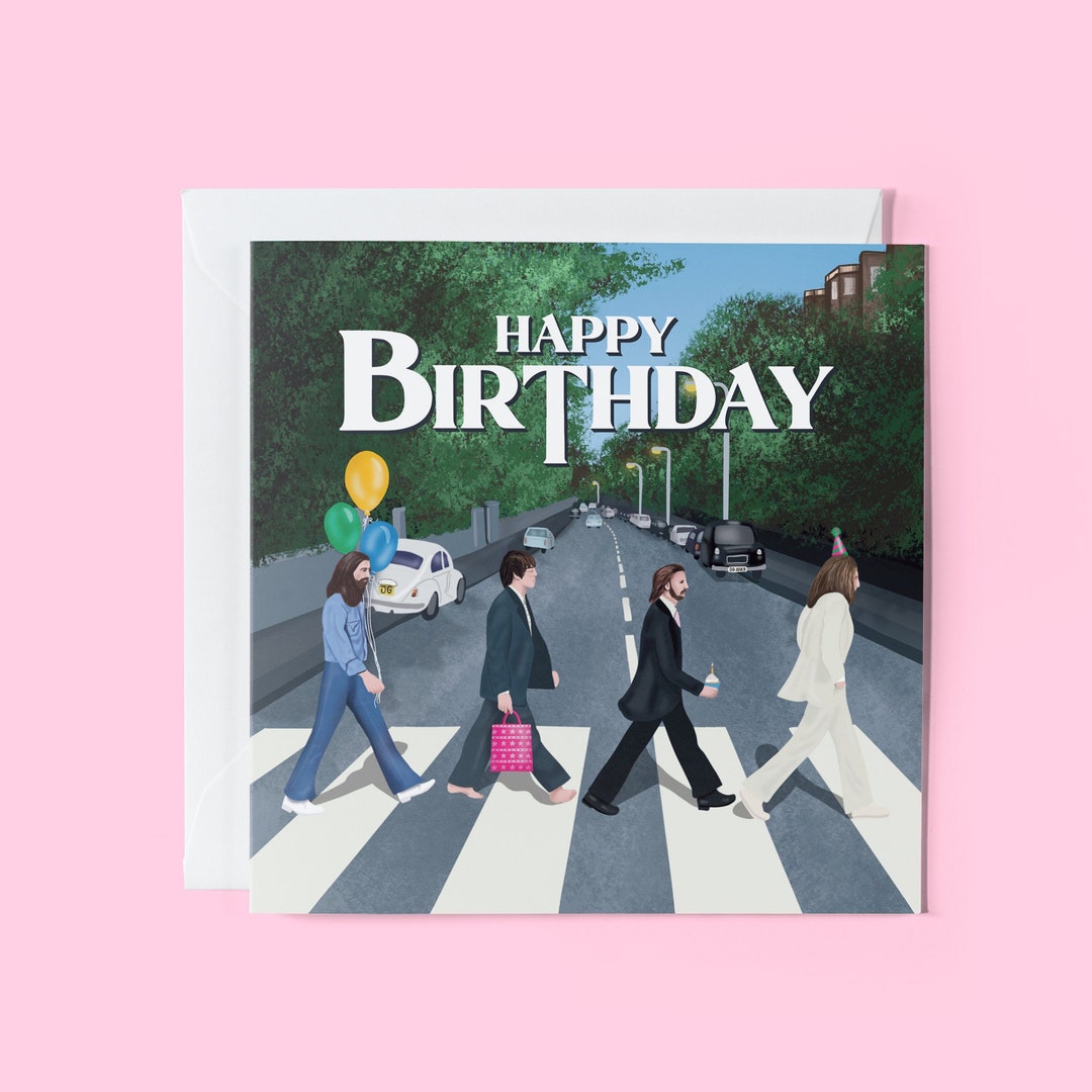Abbey Road Inspired Birthday Card / Liverpool Birthday Card / Birthday ...