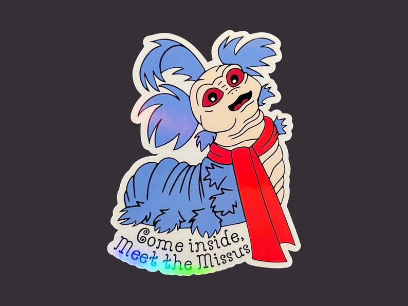 Labyrinth Worm Sticker Movie Quote - Etsy