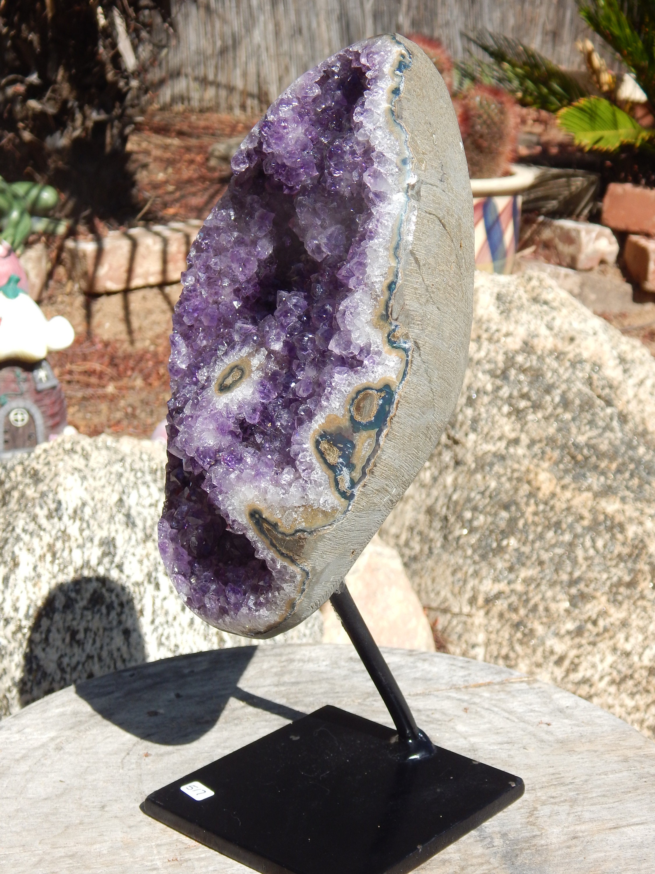 Amethyst Crystal Cluster Display with Stand Crystal Amethyst | Etsy