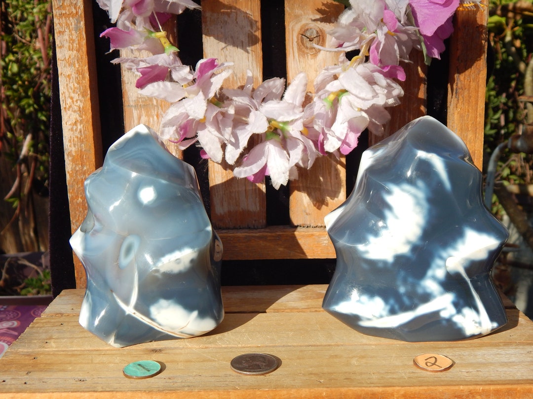 Orca Agate Crystal Polished Flame, Orca Agate Free Form Crystal Flame ...
